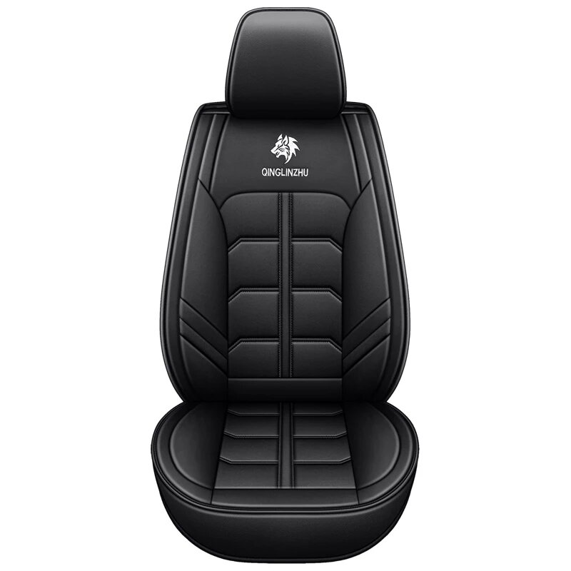 Чехол на автомобильное сиденье для Opel Corsa D Insignia Vivaro Astra K J H Grandland X Zafira B, универсальные Водонепроницаемые кожаные автомобильные аксессуары 1Pcs-Black