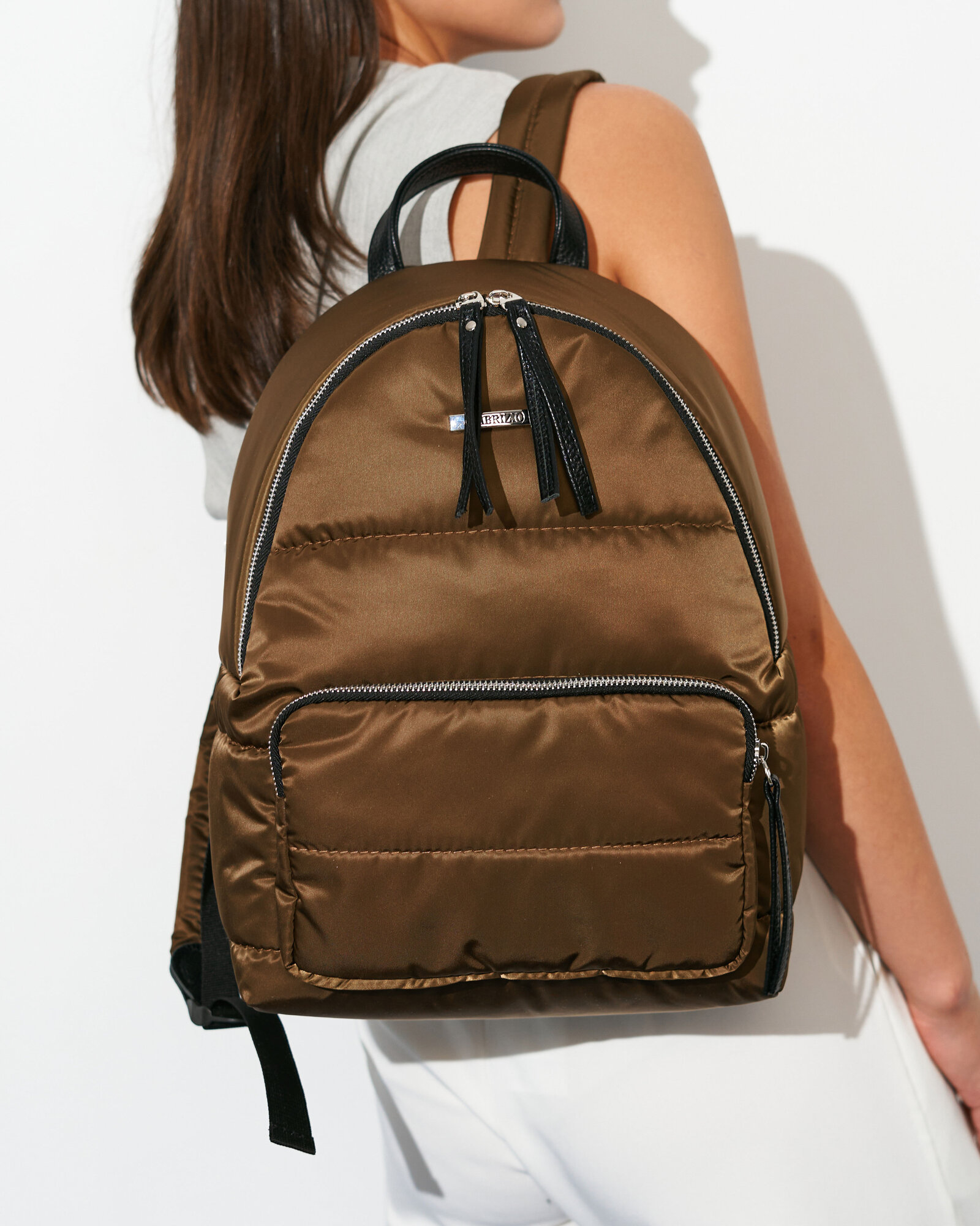 Рюкзак большой тканевый стеганый