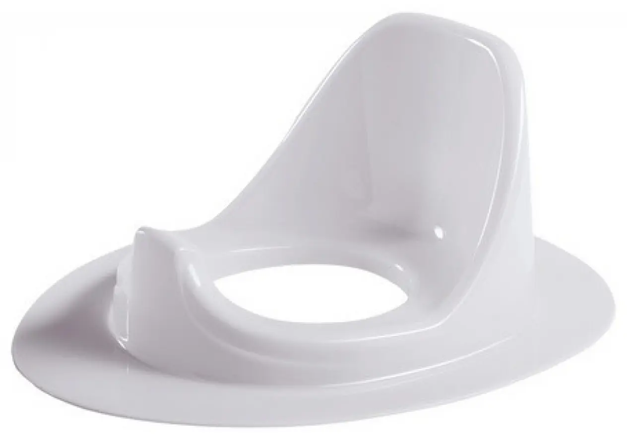 Накладка на унитаз детская Пластишка со спинкой, из полипропилена, белая, 37х30х16см