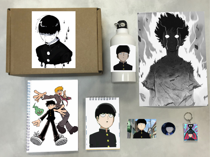 Бокс Моб Психо 100, Mob Psycho 100 №4, товары с вашими картинками