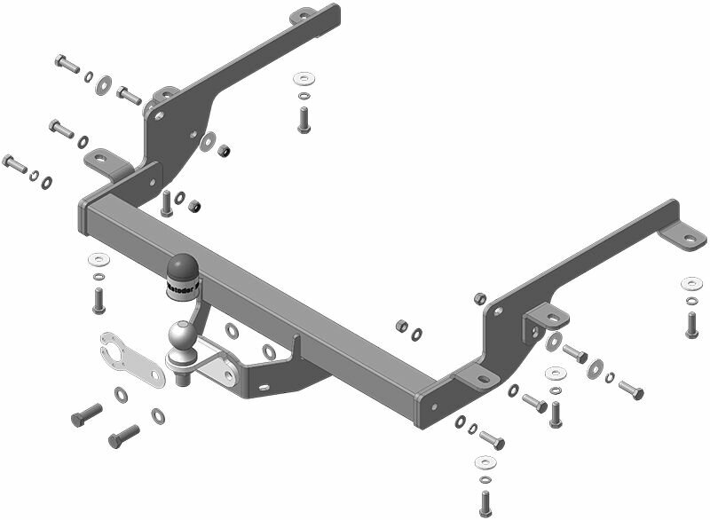 Фаркоп Motodor для Renault Master c 2010 (хром. Шар)(паспорт и сертификат в комплекте)(без электрики) 91716-FE
