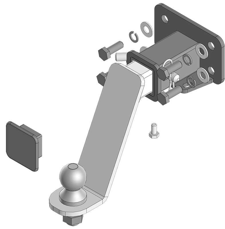 Фаркоп Motodor Tank 300 c 2021 г, Haval H9 с 2024 (Оцинк. вставка и шар) арт.93118-E