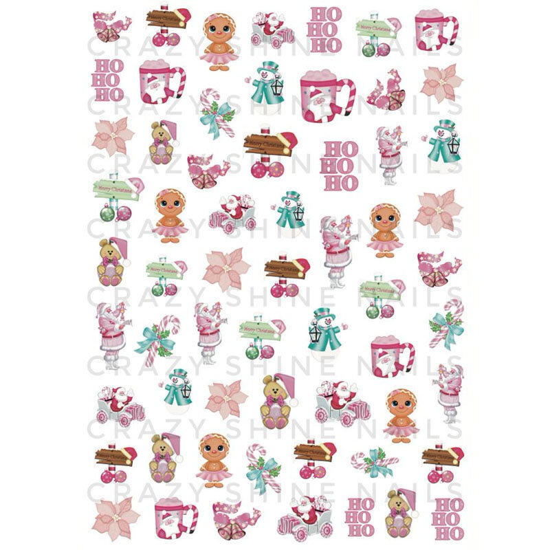 Слайдер-дизайн Crazy Shine Nails mini №1041 НГ Розовый