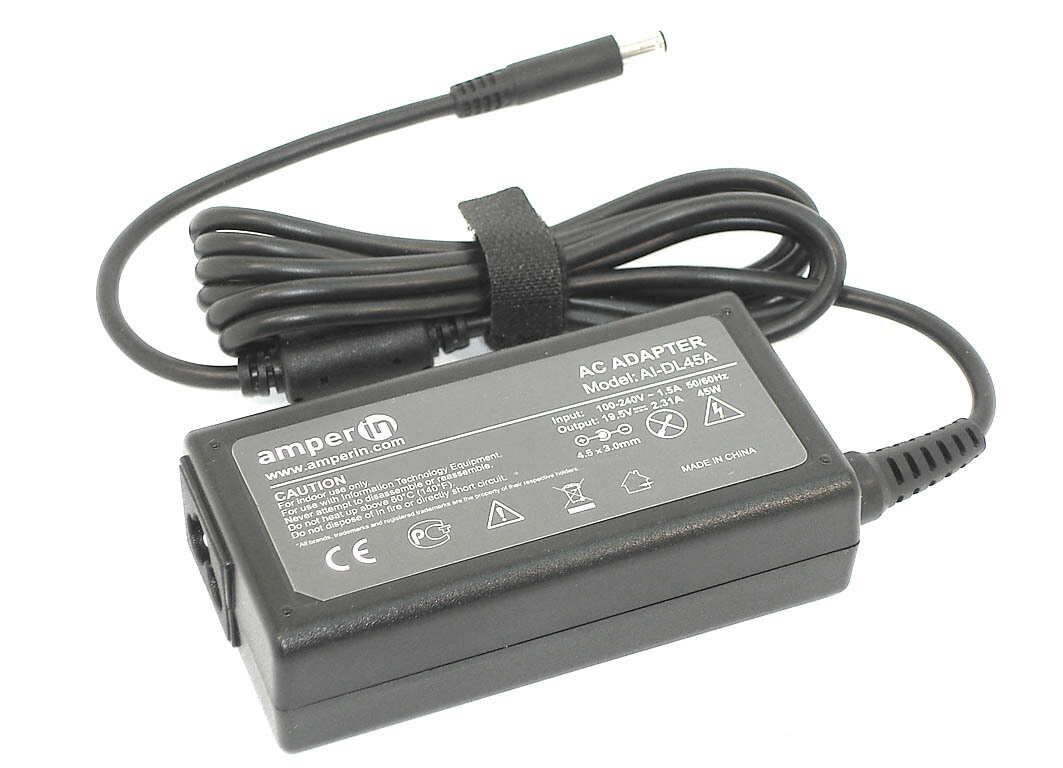 Блок питания (сетевой адаптер) Amperin AI-DL45A для ноутбуков Dell XPS13 19.5V 2.3 А (4.5х3.0(0.6)mm)