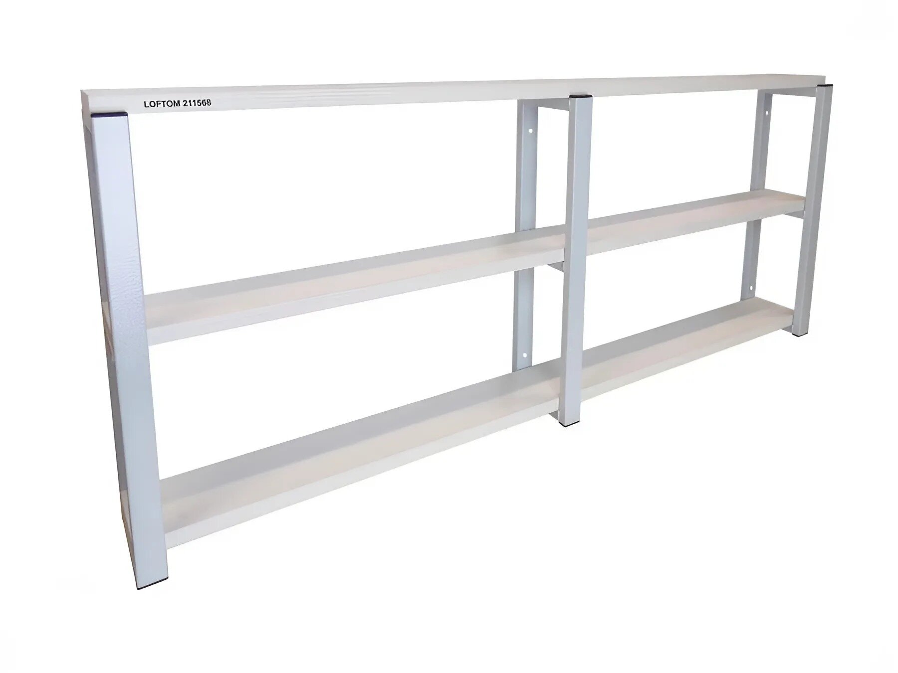 Полка для хранения GARROSS "SIBERIA 211568", 3 полки, размер 10х120 см, высота 42 см, каркас серый, цвет полок сосна