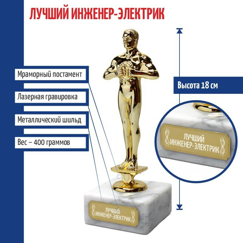 Статуэтка Фигура "Лучший инженер-электрик" (18 см)