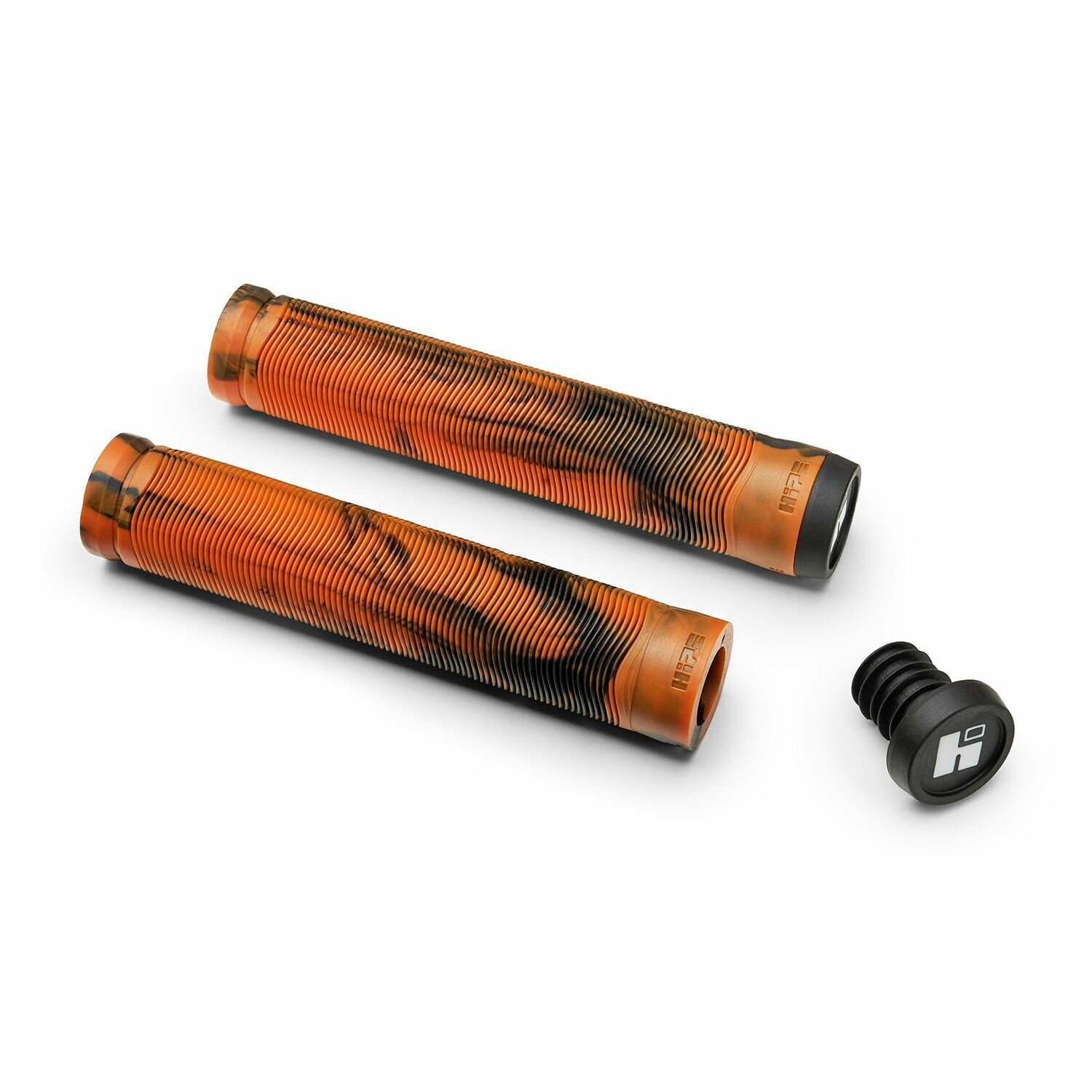 Грипсы Hipe H-01 Duo для самоката, 155 мм, 2 шт, черный/оранжевый