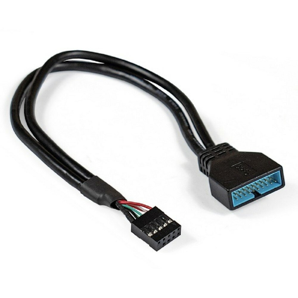 EXEGATE Переходник EX284940RUS Кабель-переходник USB 2.0-USB 3.0 EX-CC-U3U2-0.3 9pin 19pin, 0,3м