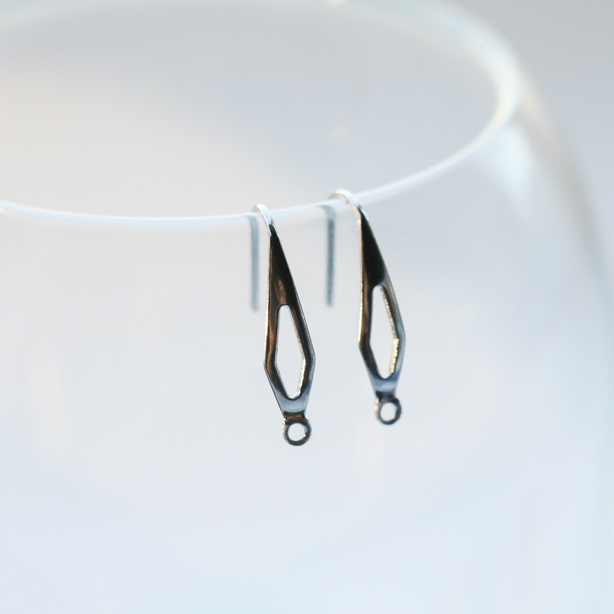 Гипоаллергенные Швензы для серег 4 пары / основы для сережек / для бижутерии, сталь нержавеющая, 20.5x4.5 мм