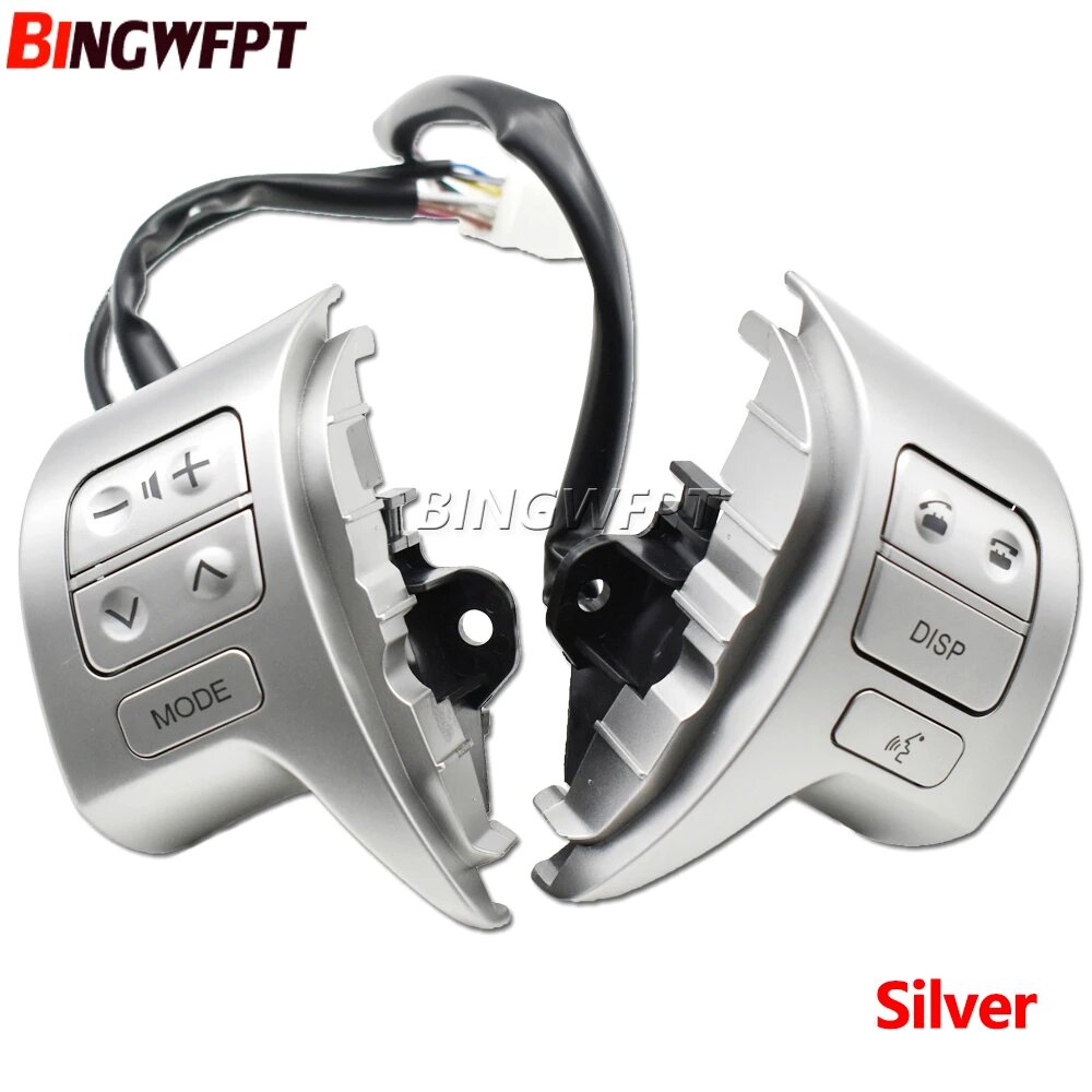 Кнопка управления рулем Toyota Corolla E150 2006-2009, Silver