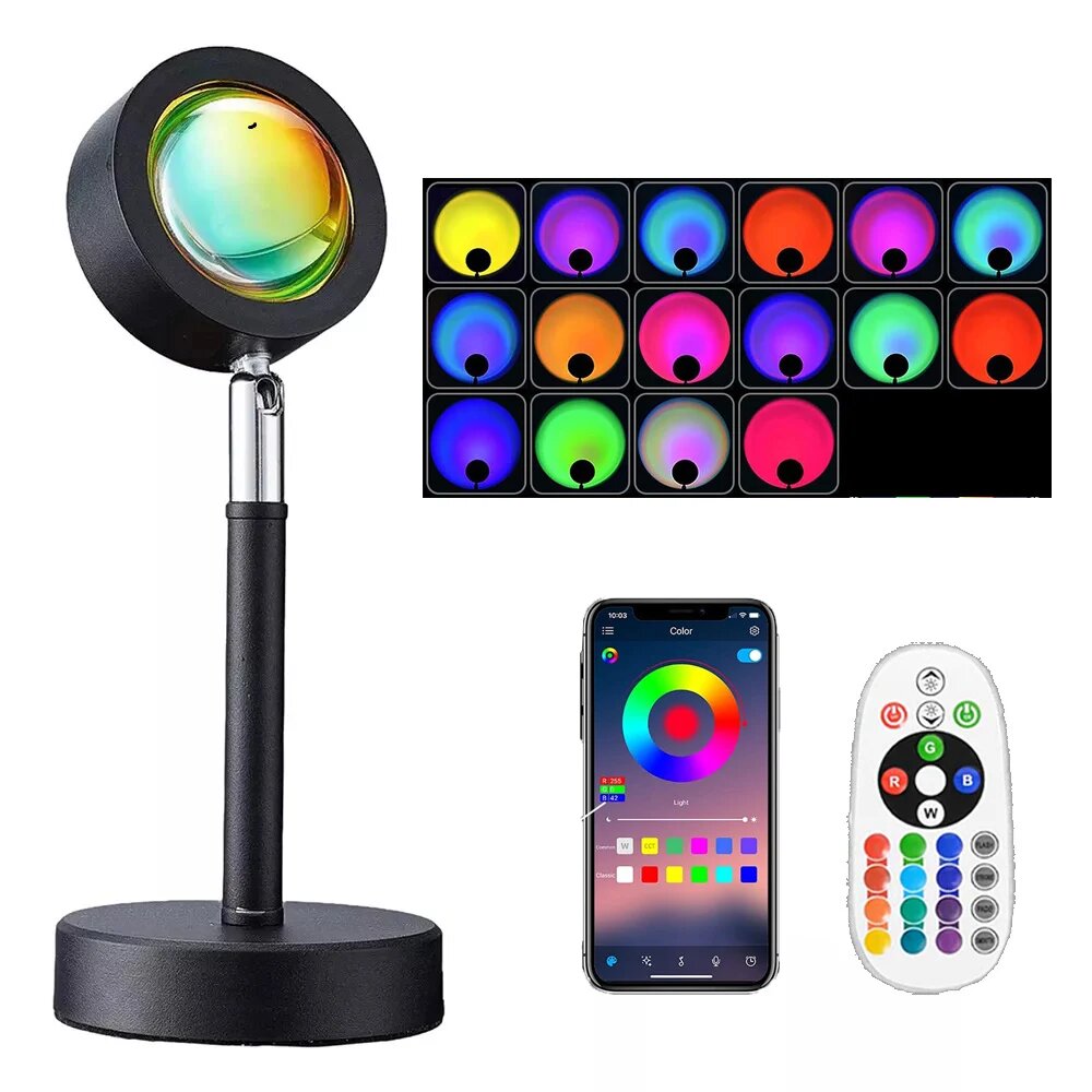RGB-проектор лампа Creadvent, 16 цветов, пульт, APP