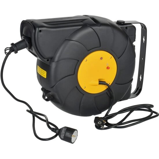 Удлинитель на катушке Iek TWIST 1х25м с заземл. автосмотка 16А IP20 ПВС 3х1.5, TW-KP27-16-01-25-02