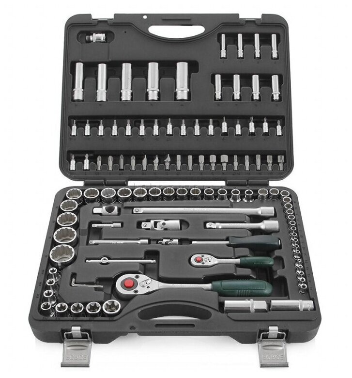 Набор бит и торцевых головок FORCE 41082R 1/2, 1/4 108 пр