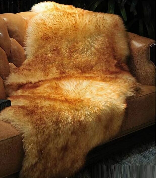 Шкура овечья натуральная, шкура на пол, коврик, накидка на диван,70*200cm