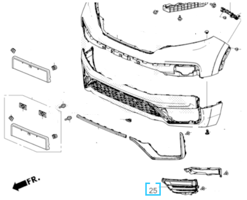 Отделка, лев. передн. противотуманная фара (Оригинал)