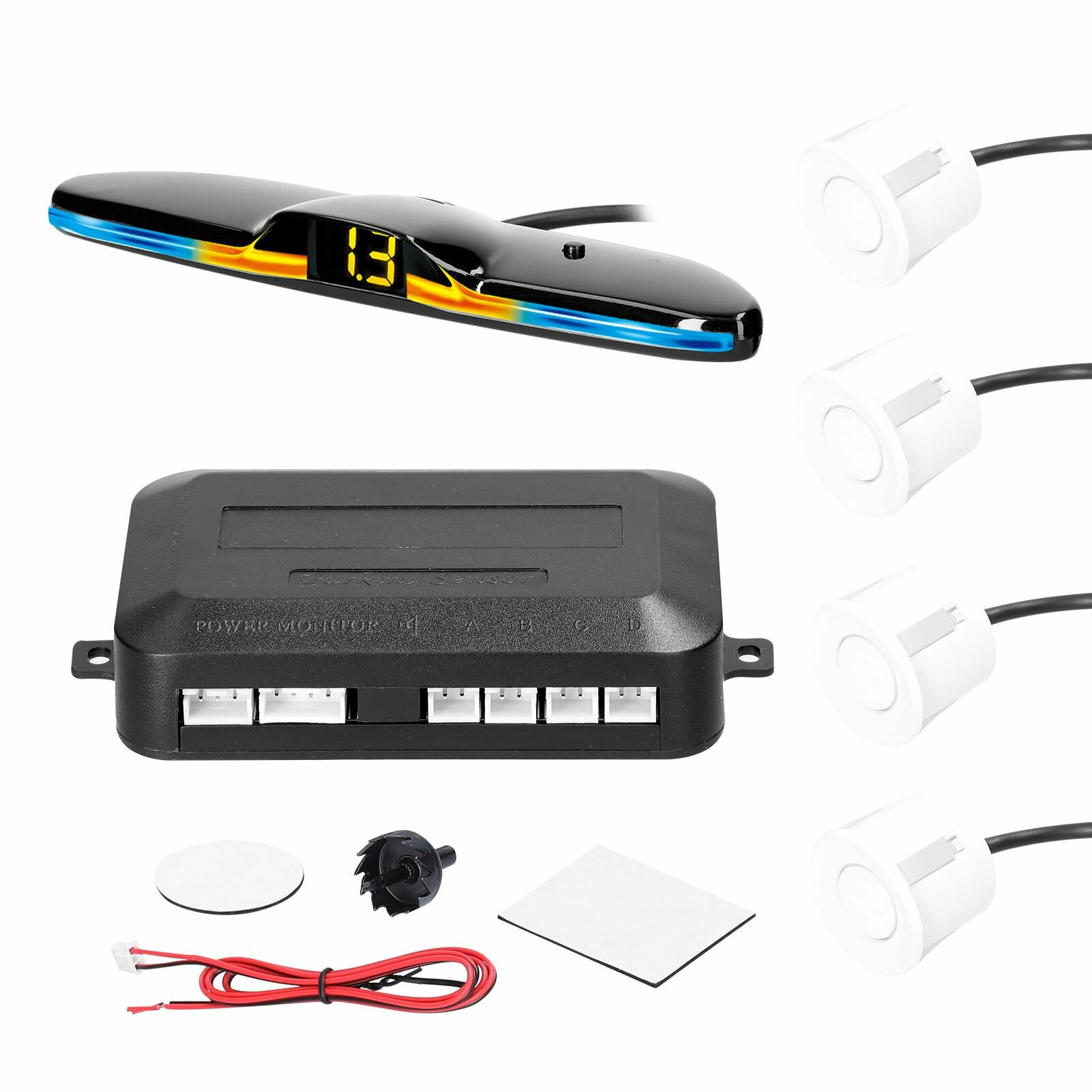 Парковочный радар, Парктроники на авто, С 4 ультразвуковыми зондами