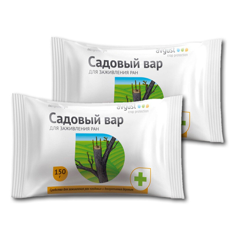 Комплект из 2 брикетов садового вара для заживления ран, 2 х 150 г
