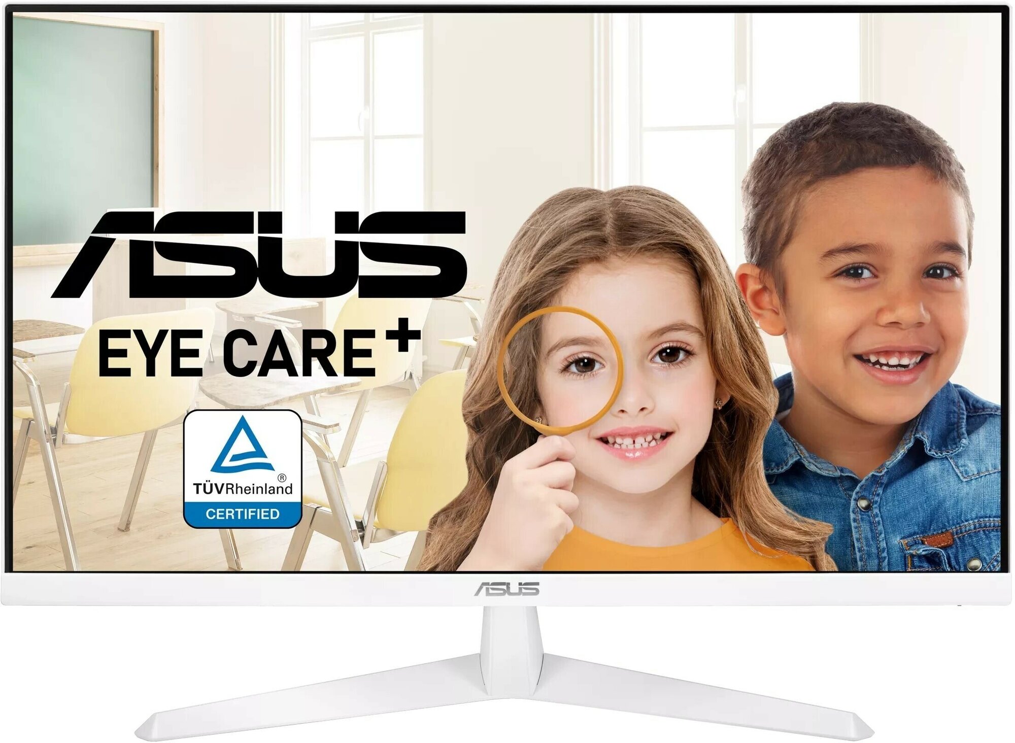 Монитор 27" Asus VY279HE-W белый (IPS,4 мс,75Гц,1920x1080,16:9,250кд/м,1000:1,178°/178°, VGA, HDMI)