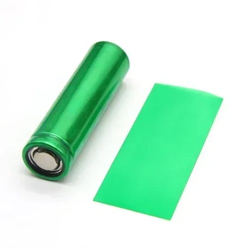 Термоусадочная трубка ПВХ для аккумуляторов 18650/21700/26650 Clear Green, 50pcs, 21700 Film