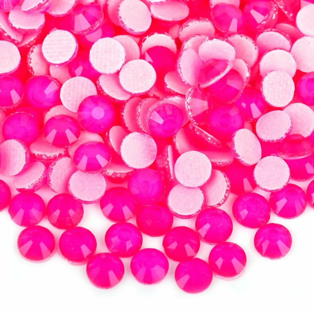 Неоновые кристаллы для вышивания многоцветные Розовый, ss16-1440pcs, Lt Rose