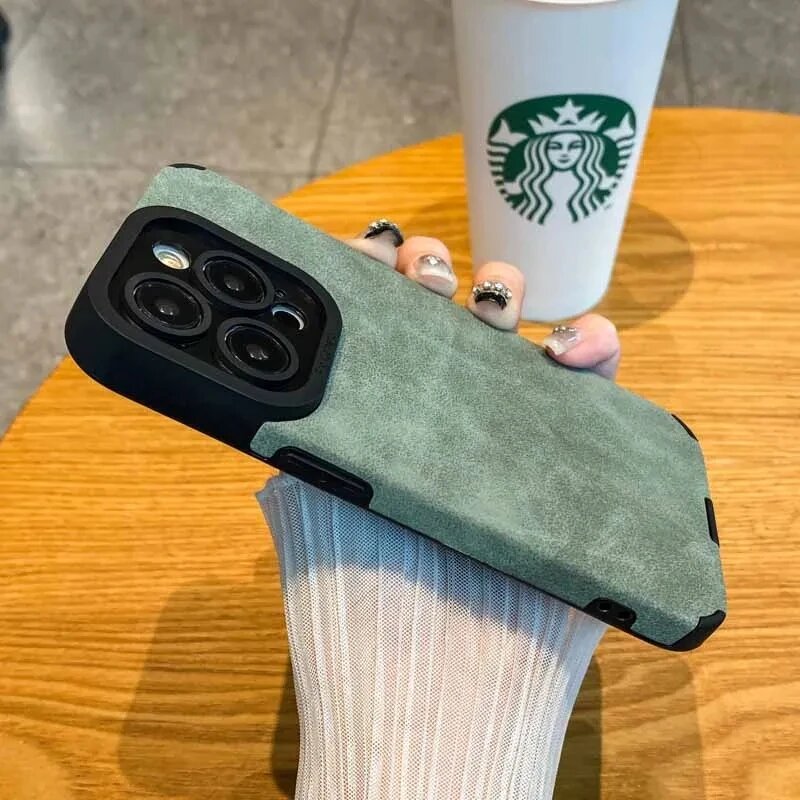 Матовый Кожаный Силиконовый Чехол Для iPhone С Полной Защитой, Зеленый, Green, For iPhone 11 Pro