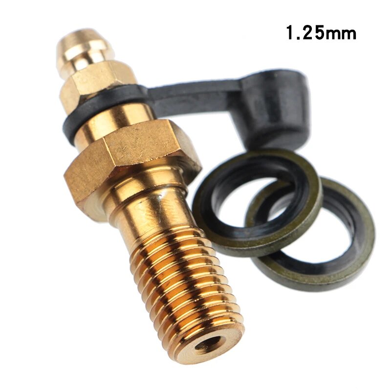 Motorcycle Brake Bleed Screw Banjo Bolt M10*1.25mm / 1.0mm 304 Stainless Steel Universal