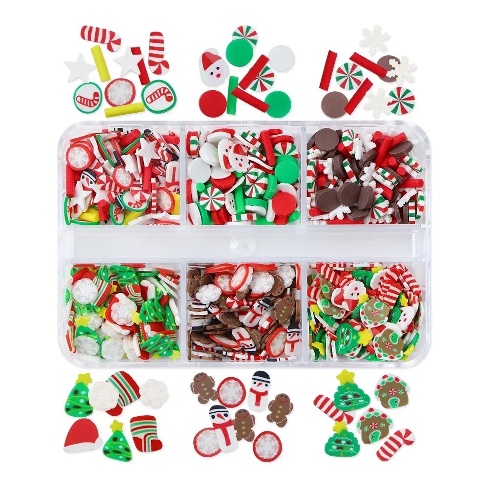 Рождественские ломтики полимерной глины ADORNOS Christmas Soft Pottery 6MXSDRT