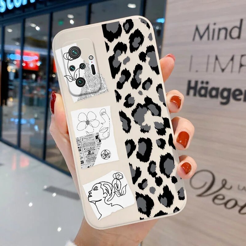 Чехол с леопардовым принтом для Xiaomi Redmi Note 10 Pro Cover Redmi Note 8 9 11 12 Pro 9T 9C 9A Funda Poco X3 M4 Pro F3 Mi 13T Pro Shell 03-KD72, RedmiNote 9S-9Pro