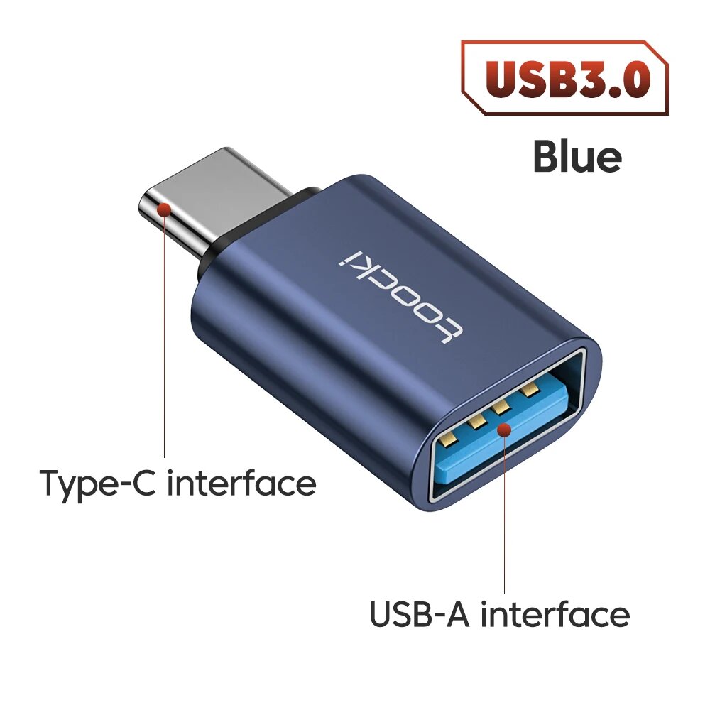 Toocki OTG USB 3.0 To Type C Адаптер Micro To Type C «папа» на USB 2.0 «мама» Конвертер для Macbook Xiaomi Samsung OTG Разъем