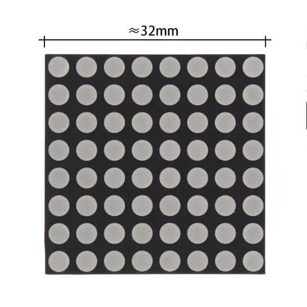 8x8 LED матричный модуль, Color: 1088BS red