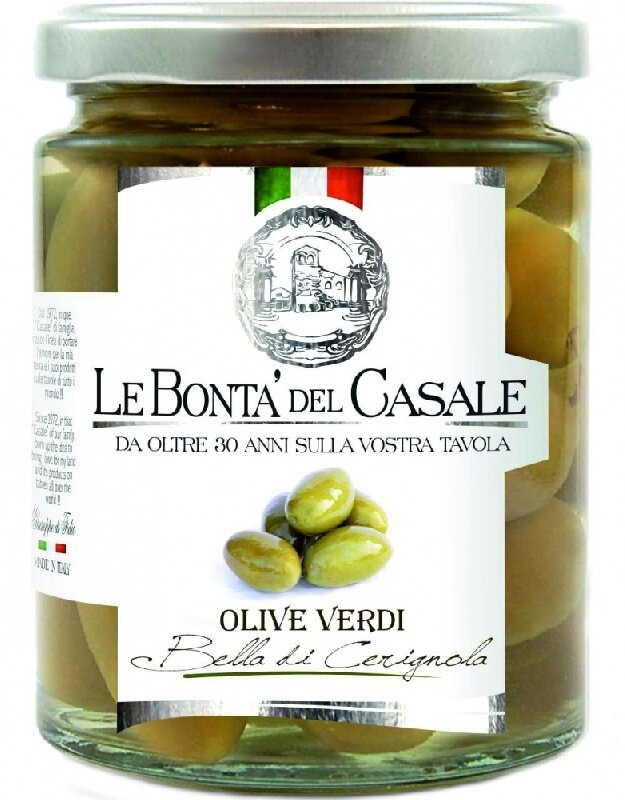 Оливки LE BONTA' DEL CASALE сорт "белла ди чериньола" /стекло/ 314мл