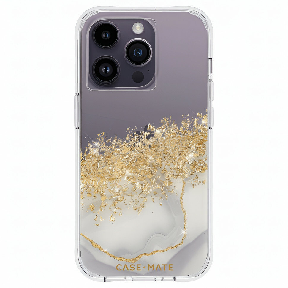 Чехол Case-Mate Karat Marble для iPhone 14 Pro прозрачный