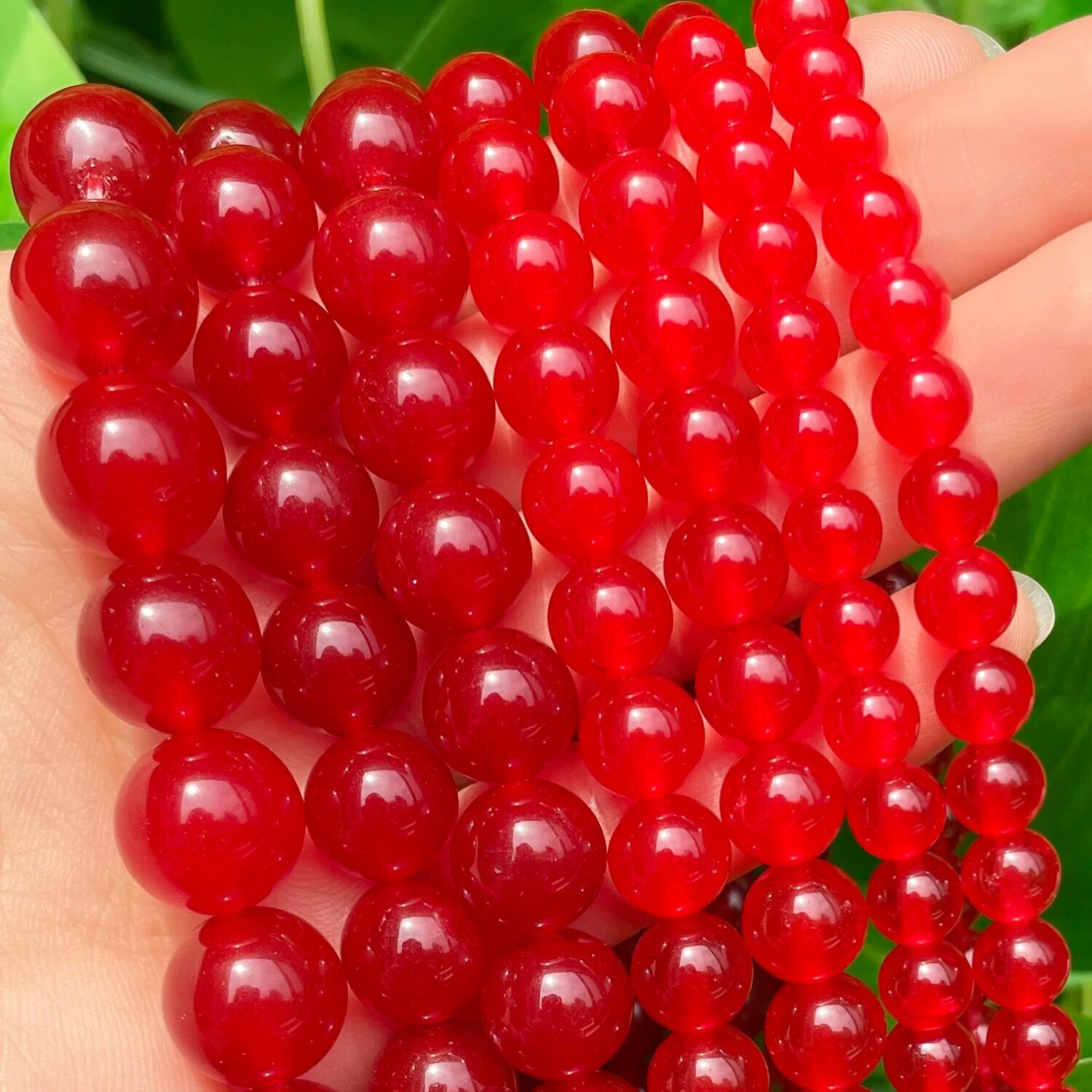 Красные бусины из халцедона Xilitata 4-12 мм 10mm (approx 36pcs)