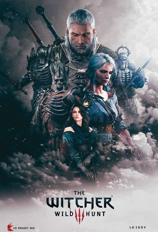 Алмазная мозаика "The Witcher" 40*50см, без рамы. Отлично подходит для дома, украшения, подарков, Рождества.