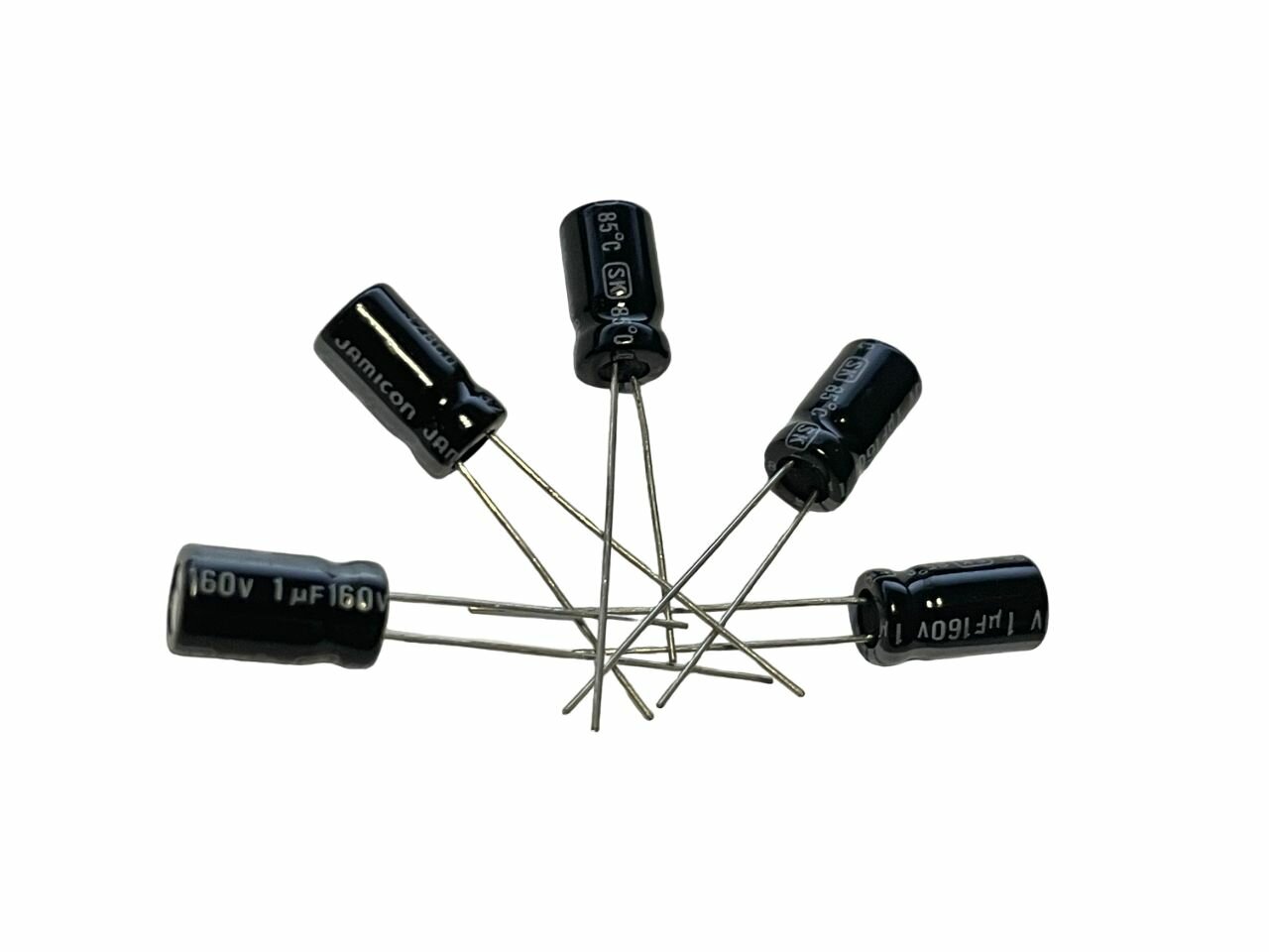 Конденсатор электролитический 1мкФ-160В/1uF-160V, 6/11мм, 10шт