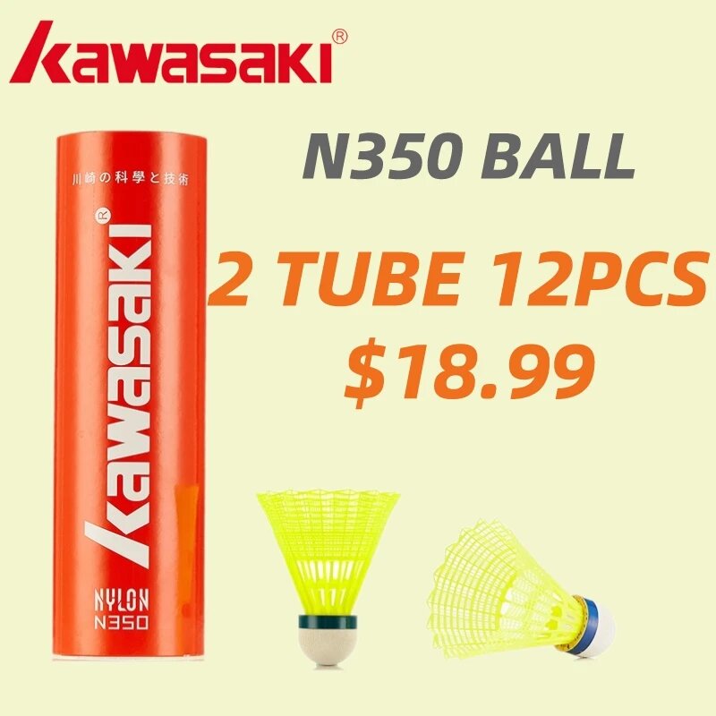 Kawasaki Нейлоновые воланчики для бадминтона 6 штук 2Tube 12PCS
