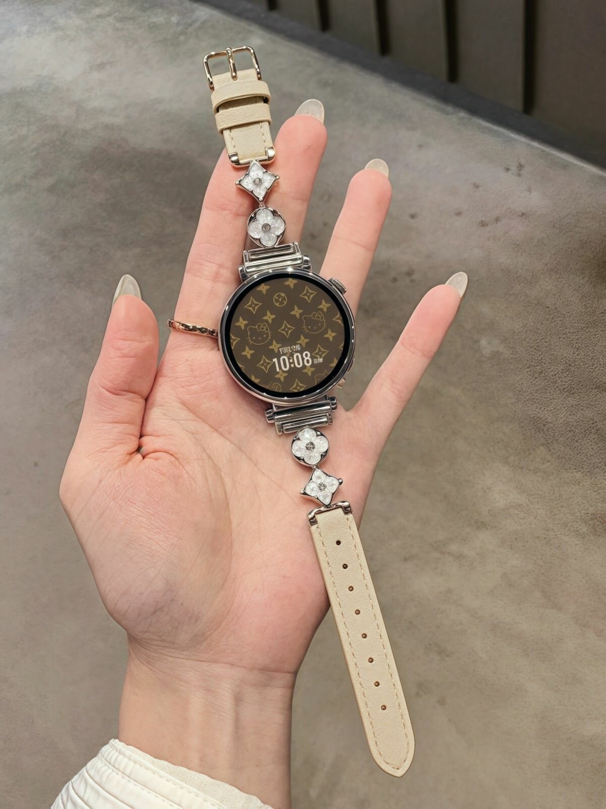 Металлический кожаный ремешок для часов Louis Vuitton, подходит для фитнес-браслета Huawei GT6 41 мм , Huawei GT5 41 мм/GT4 41 мм и GT5 Pro 42 мм, модный ремешок