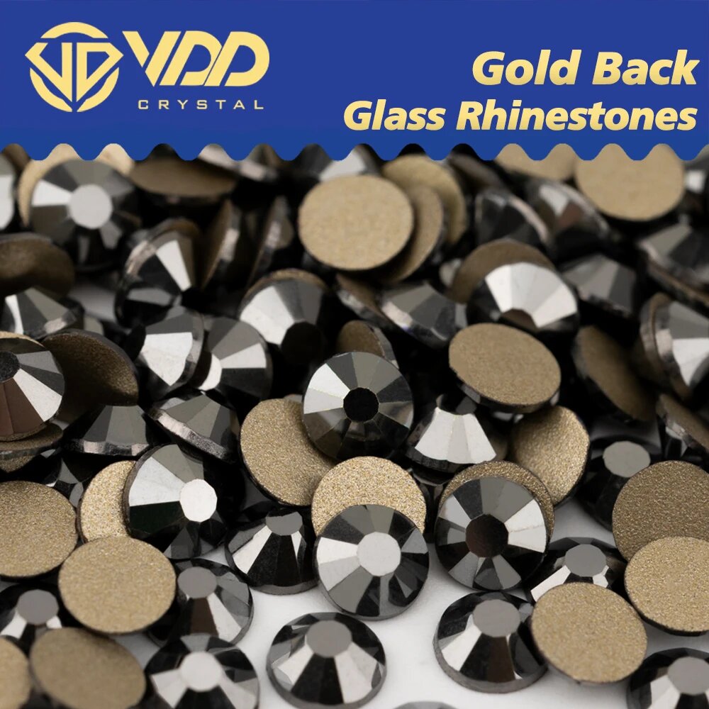 Стразы VDD 065 гематит стекло золотые для декорирования SS20 - 1440Pcs