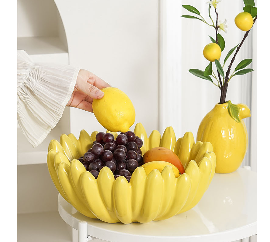 Фруктовница MyPads Y542462 "Бананы", настольная, керамическая, желтая