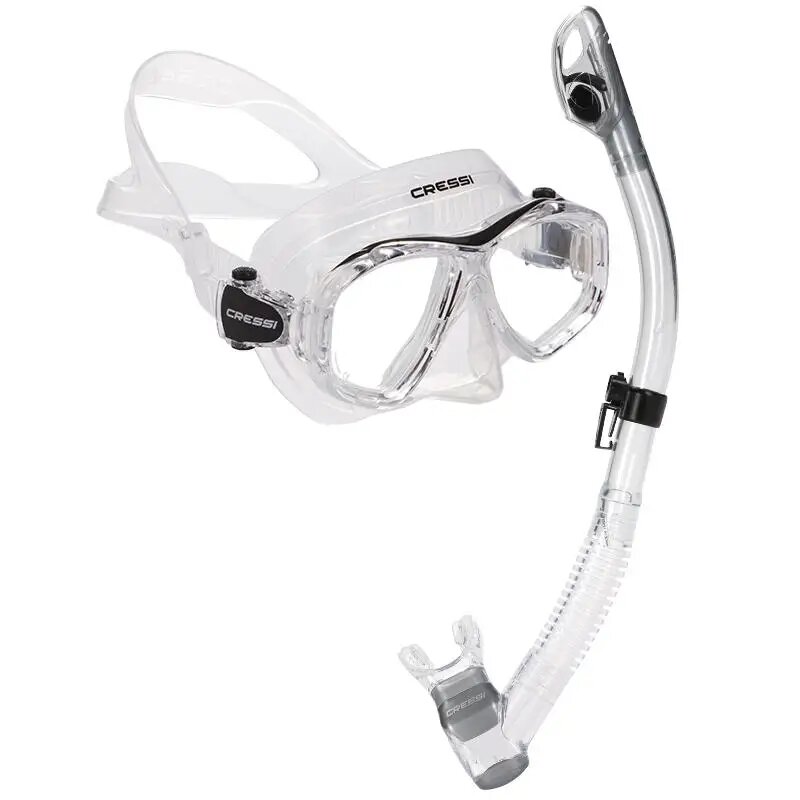 Cressi ICON маска для фридайвинга Белый, SET CLEAR
