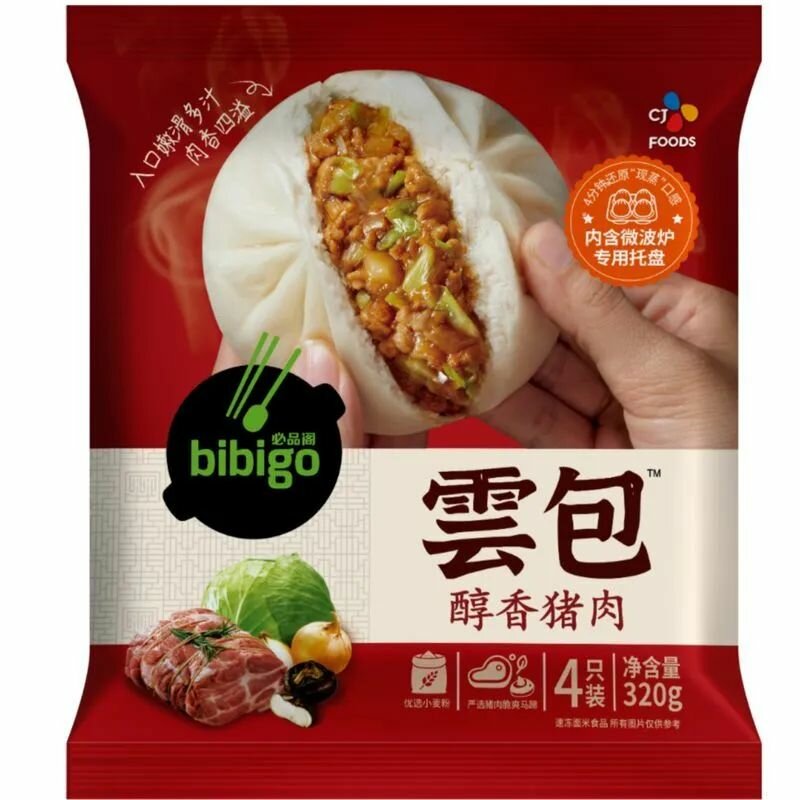 Булочки бао со свининой "Bibigo", 320 гр.