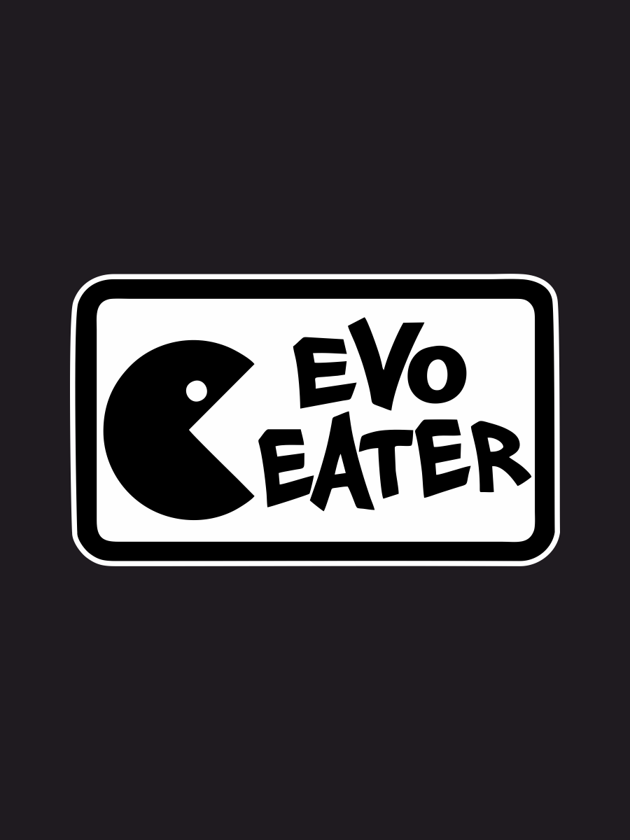 Наклейка на авто Evo Eater пакман 20x12 см.