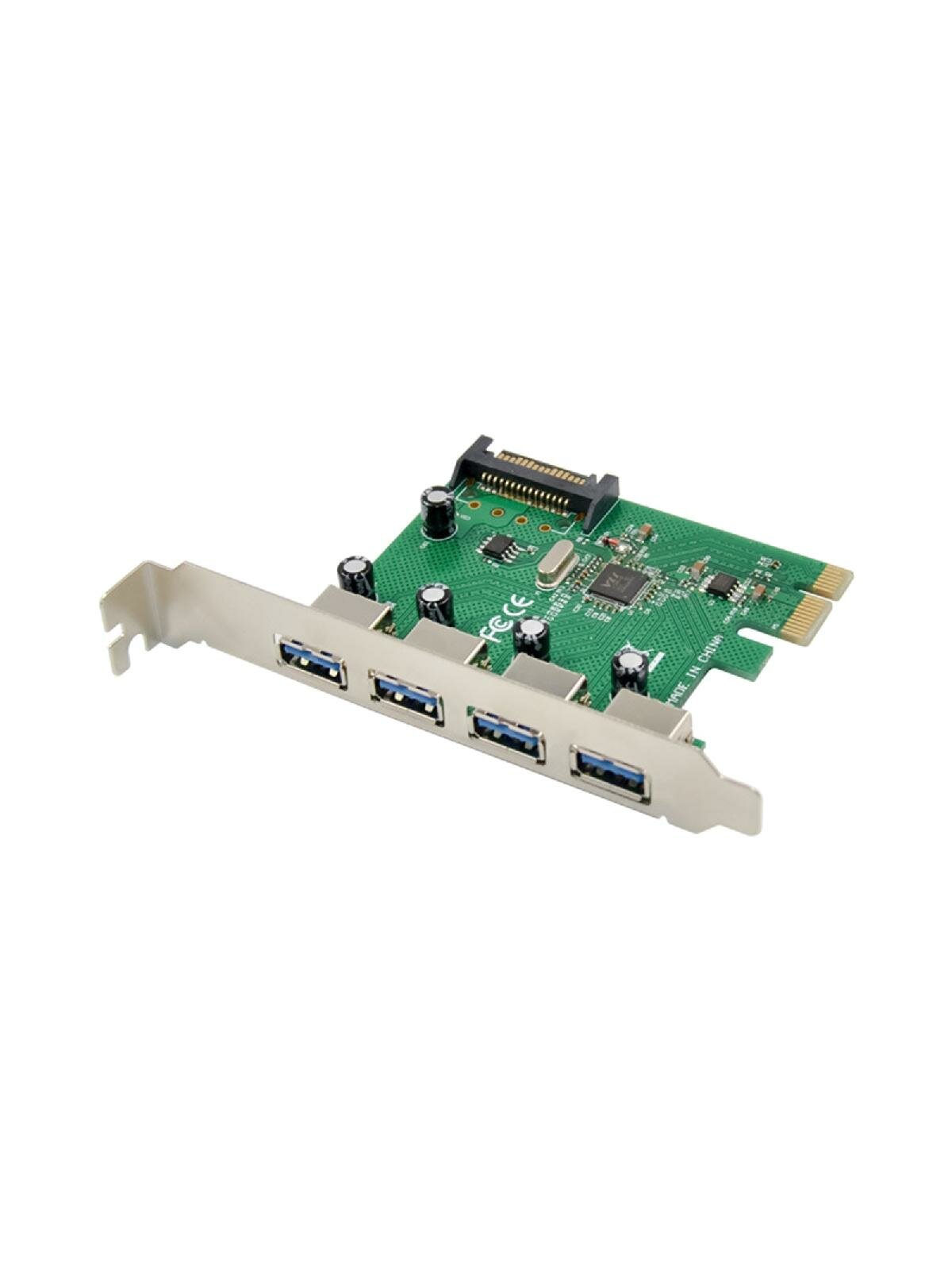 PCI E VL805 Four-Port USB 3.0 Super High-Speed Thermal Control Expansion Card USB HUB , 15PIN Power Supply For PC Miner