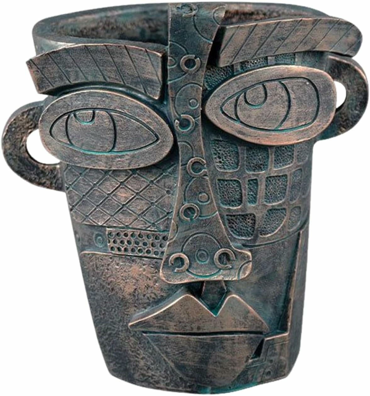 Цветочный горшок с забавным лицом