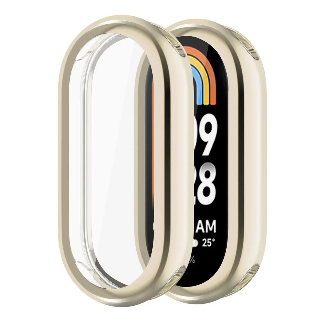 Чехол Aaigea для Xiaomi Mi Band 8/9/10 Miband 8, Желтый, Gold