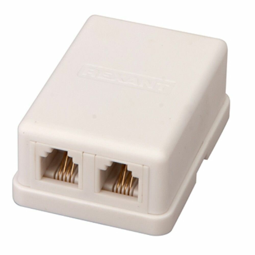 Rexant Розетки и патч - панели 03 - 0002 Розетка телефонная внешняя, 2 порта UTP, RJ - 14 6P4C , CAT 3