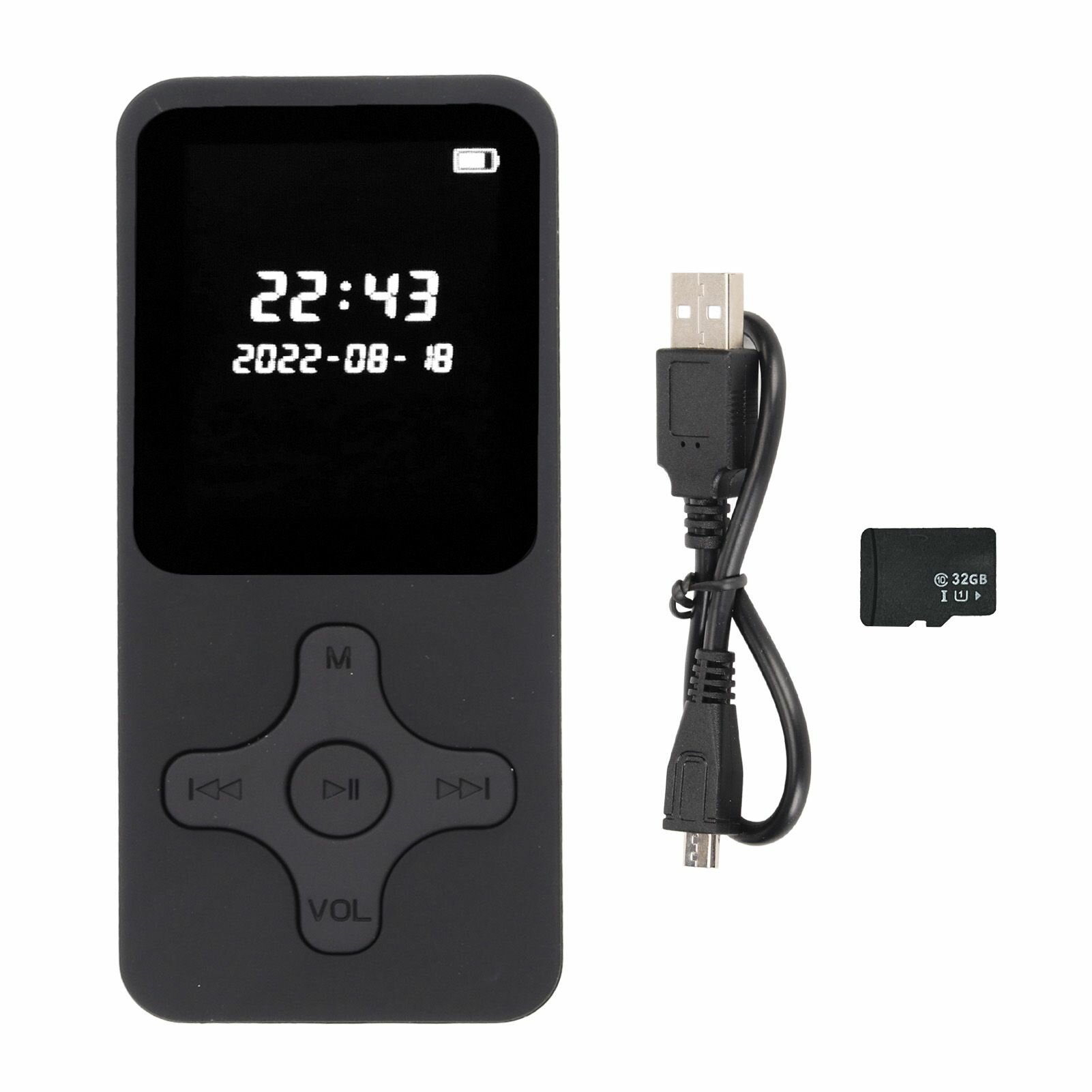 MP3-плеер Bluetooth 5.0, ультратонкий, экран 1.77", FM-радио, 32GB