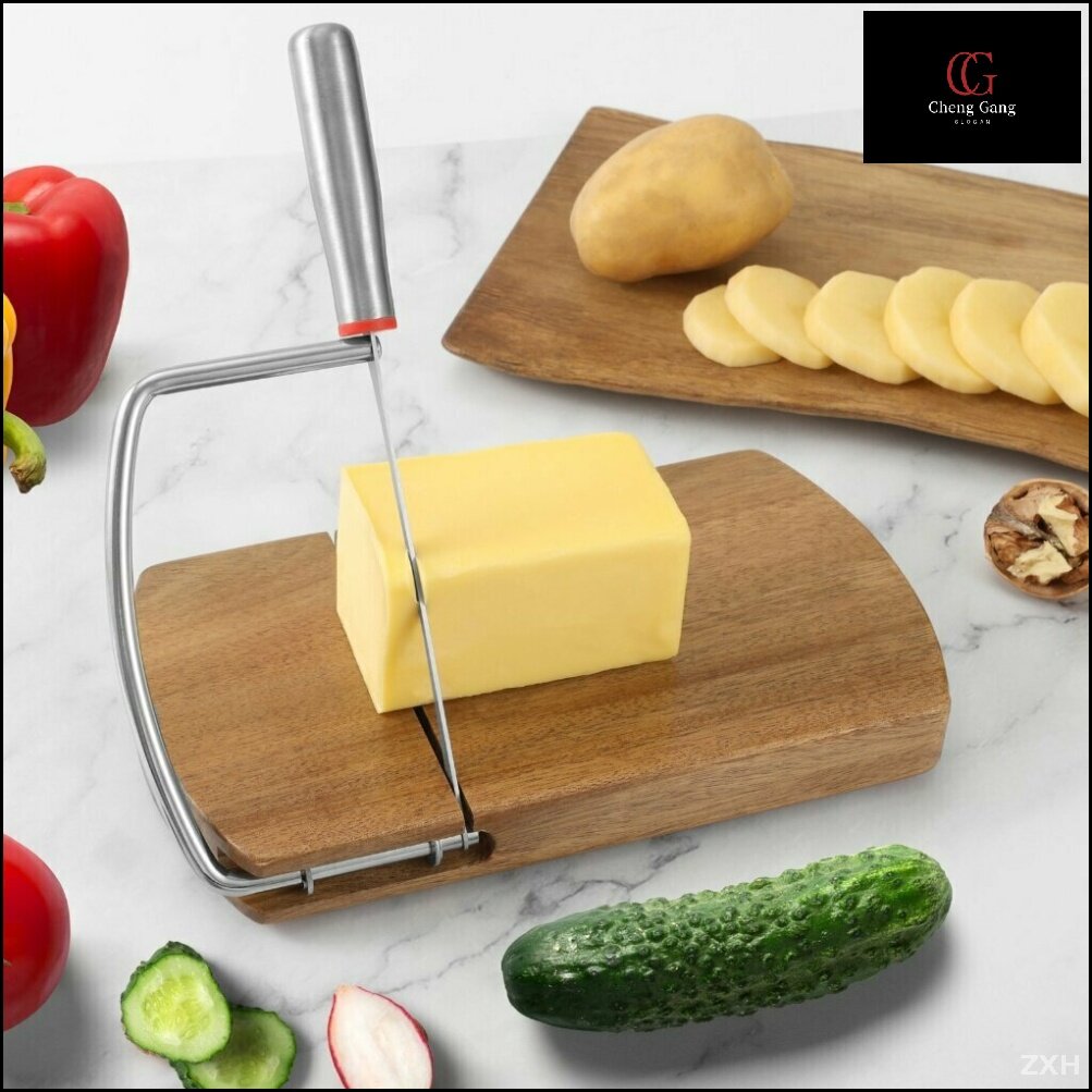 Доска для сыра "Эксклюзивная", сталь, дерево, прямоугольная, 21,2x23,3x2,4 см