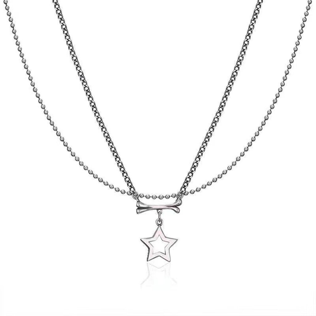 Двойное ожерелье из кости с полой пятиконечной звездой