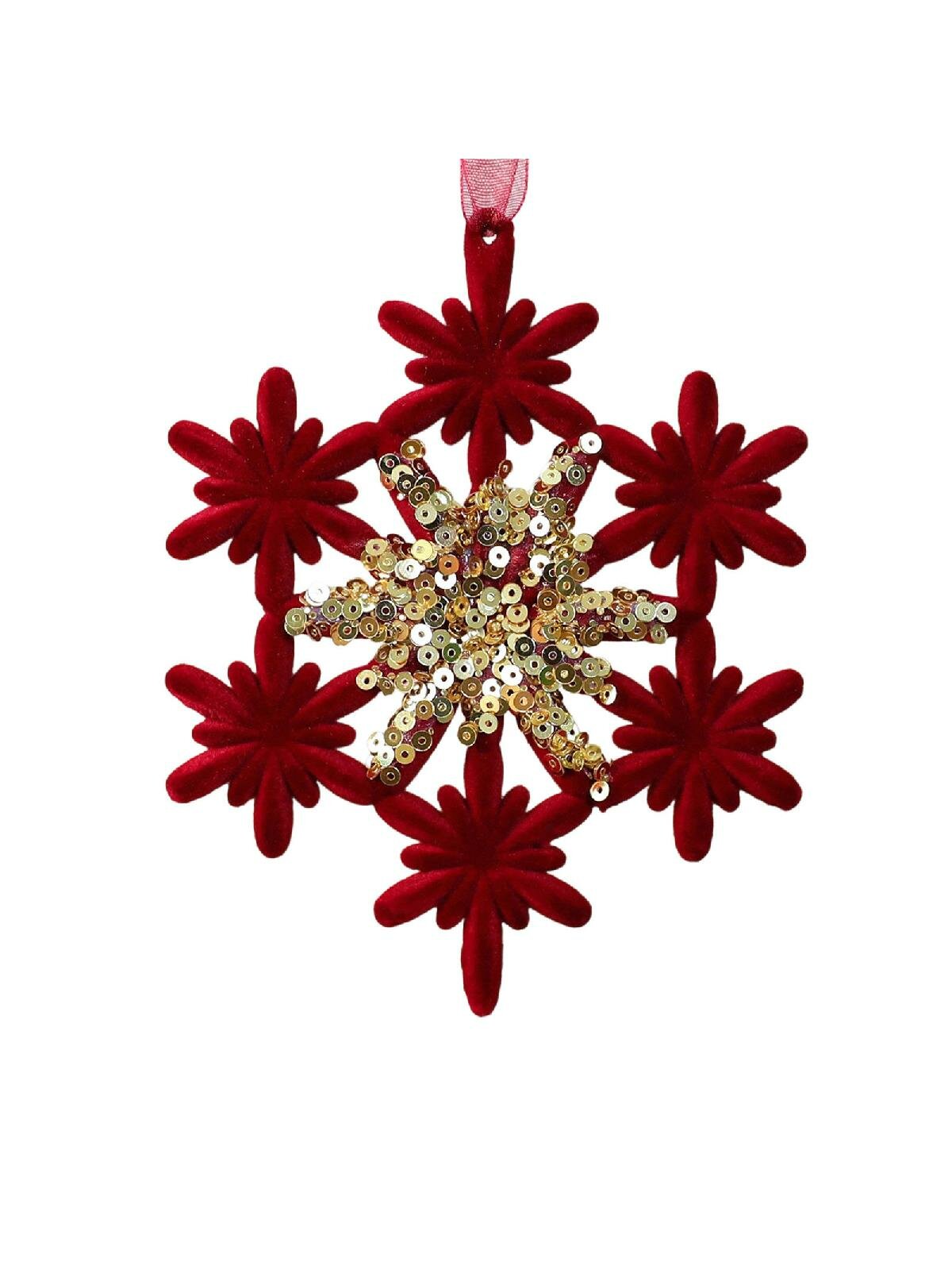 Украшение в виде бархатной бабочки/Оленя/Снежинки для рождественской елки